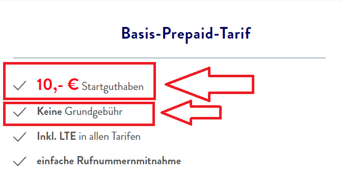 ALDI TALK Prepaid SIM-Karte inkl. Basis-Prepaid-Tarif