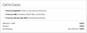 Vodafone CallYa Tarife (2026): Alle Prepaid-Angebote im großen Vergleich